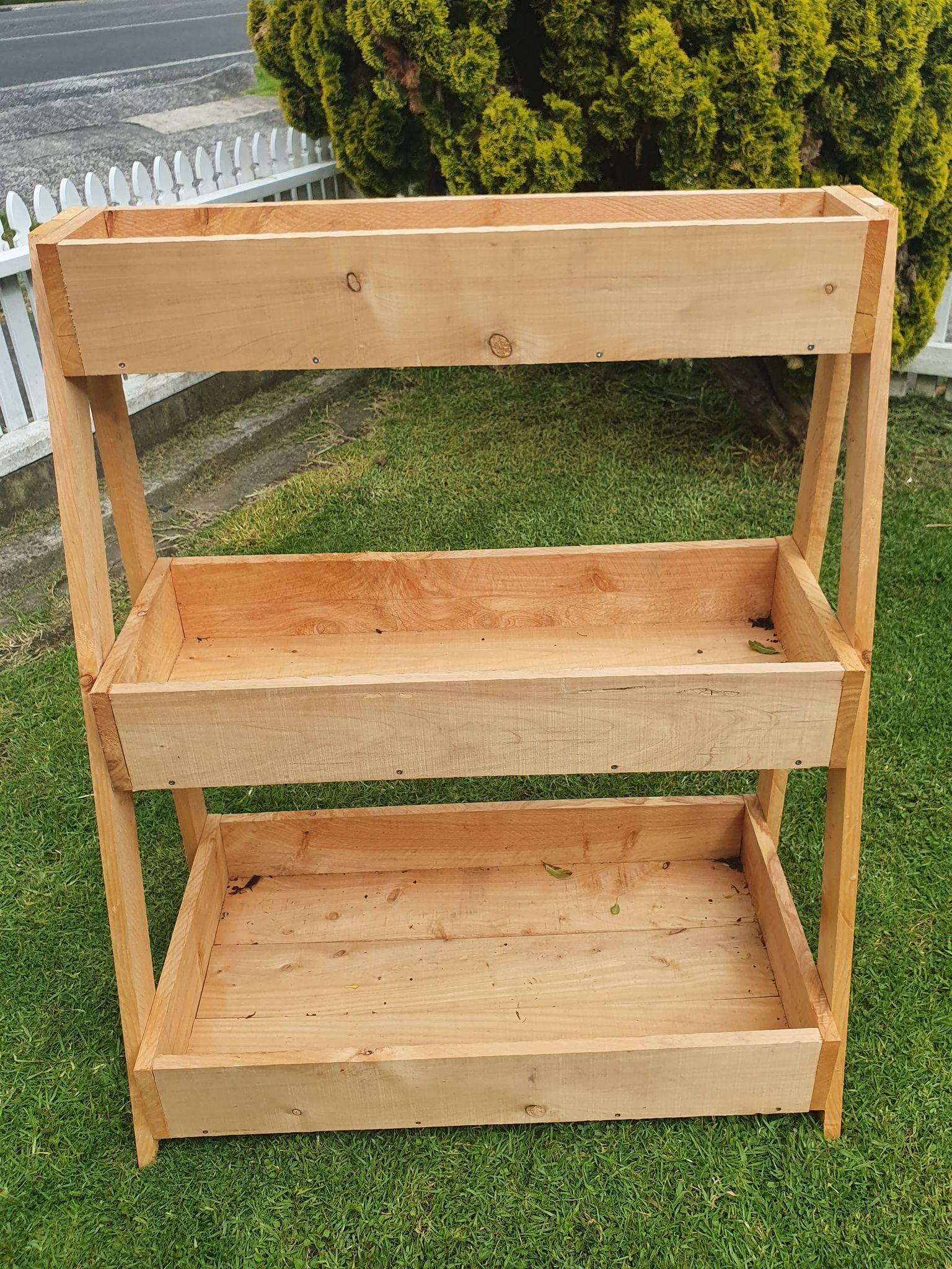 3 Tier Macrocarpa Planter – ABG Creative Customs